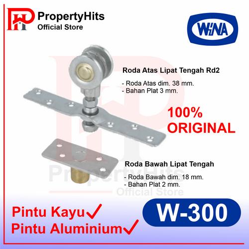Jual Roda Pintu Sliding / Geser - Atas dan Bawah - RD2 Merk WiNA Tipe W ...
