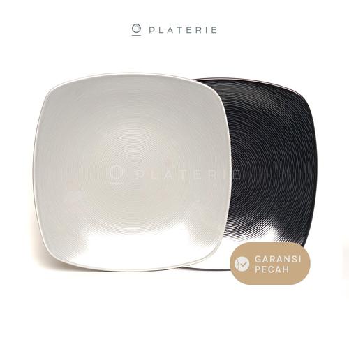 Promo PIRING KERAMIK DINNER PLATE SQUARE 10.5IN / 27.5CM SWIRL - SWIRL ...