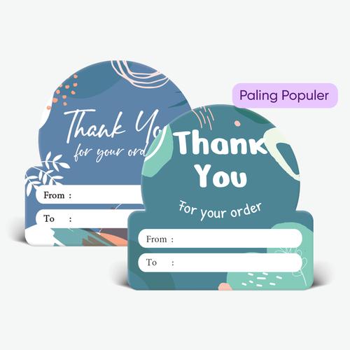 Promo Sticker Label Selamat Menikmati & Thank You (Ukuran 7x7 cm ...