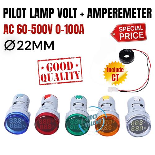 Jual PILOT LAMP DIGITAL INDIKATOR VOLTMETER AMPEREMETER AD16-22VA ...