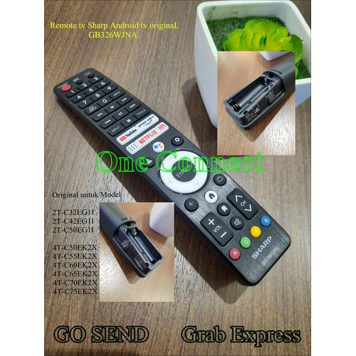 Jual Remote Tv Sharp Android (Google TV) Original GB326WJNA Voice ...