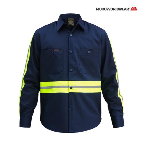 Jual Wearpack Safety Navy Blue Lengan Panjang Mokoworkwear Original - M ...