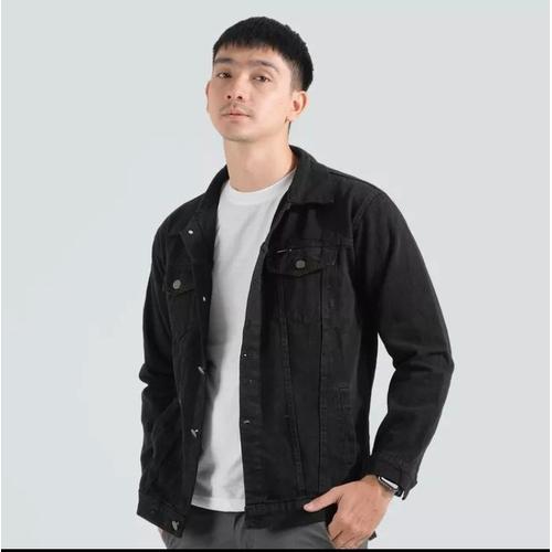 Jual Jaket Denim Pria Hitam Jeans Premium Distro Original - Bio Wash, L ...