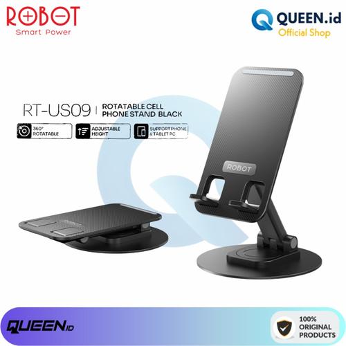 Jual ROBOT RT-US09 Phone Tablet Stand Holder Rotatable 360 Adjustable ...