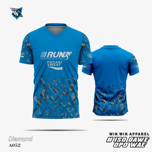 Jual Jersey Running Full Printing Pocari Sweat Free Desain A052 - XL, Lengan Panjang - Kab ...