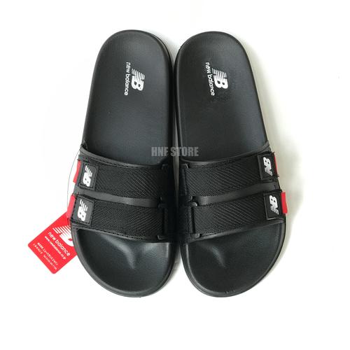 Jual Sandal Pria NB Velcro Double Strap Webbing Black - Hitam, 43 - Kab ...