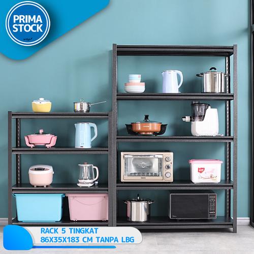 Jual RAK BESI SIKU TANPA BAUT & LUBANG 5 TINGKAT 86X35X183 CM BOLTLESS ...
