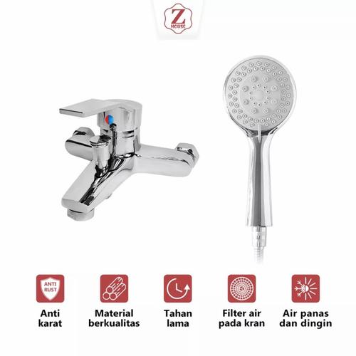 Jual kran bathtub set panas dingin / kran mixer / kran shower mandi ...