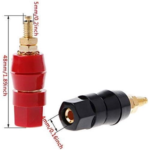 Jual Banana Gold plated Binding Post 4mm M5x50 mm Thread Screw Jack ...