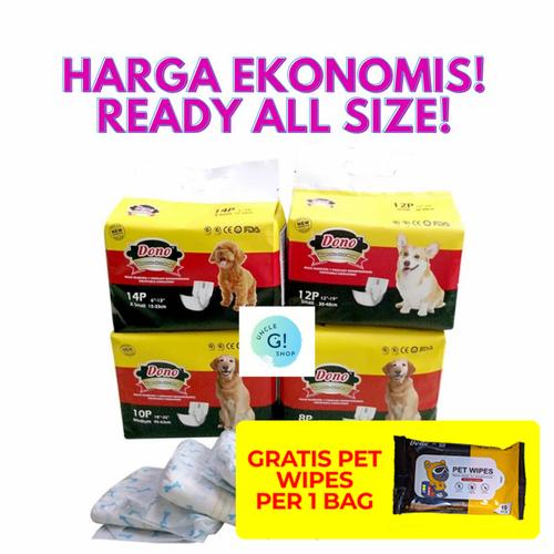 Promo Popok Anjing Jantan DONO Dog Male Disposable Diapers Belly Wrap ...