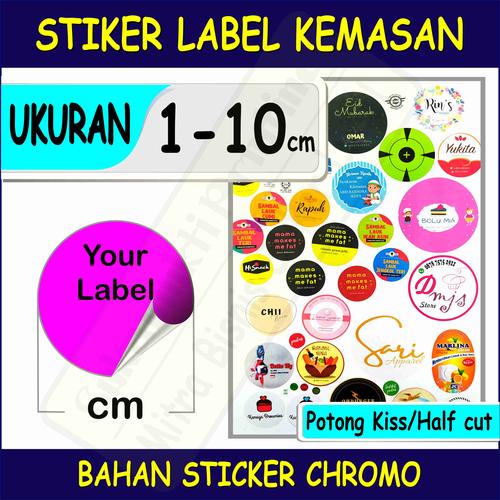 Jual Cetak Stiker Bulat, Bahan Chromo, Print Stiker Bulat, Label ...