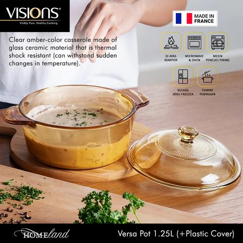Promo Visions Classic Versa Pot / Panci Kaca Tempered Glass - 1,25 L ...
