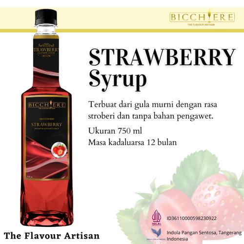 Promo Strawberry Syrup Bicchiere 750 ml - Sirup Rasa Strawberry Premium ...