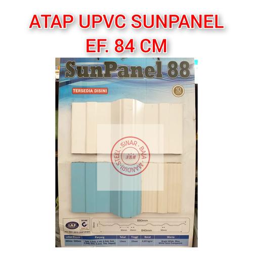 Jual ATAP UPVC MEREK SUNPANEL EF 840 WARNA BIRU DOFF - Kota Tangerang - SBM STEEL | Tokopedia