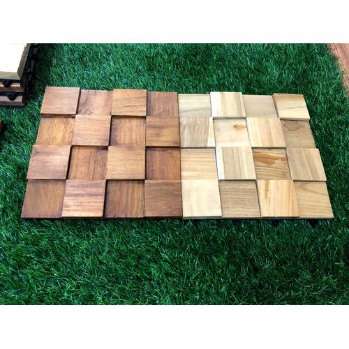Jual Wall Panel Jati kotak 3D Wood Panel Hiasan Dinding Kayu Jati ...