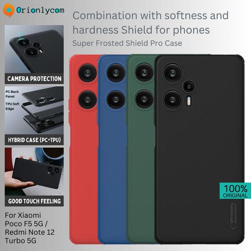 Jual Case Xiaomi Poco F5 5G NILLKIN Frosted Pro Hybrid Casing - Black ...