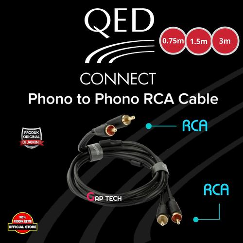 Jual QED CONNECT Phono to Phono RCA Cable Original - 0.75 METER ...