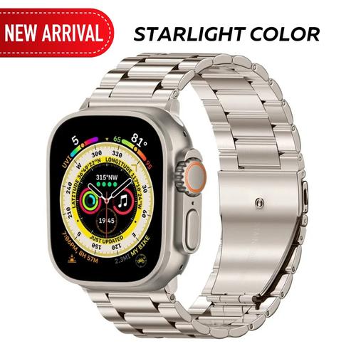 Promo Tali Strap Rantai Stainless Apple Watch 4 5 6 7 8 SE 41 45 49MM ...