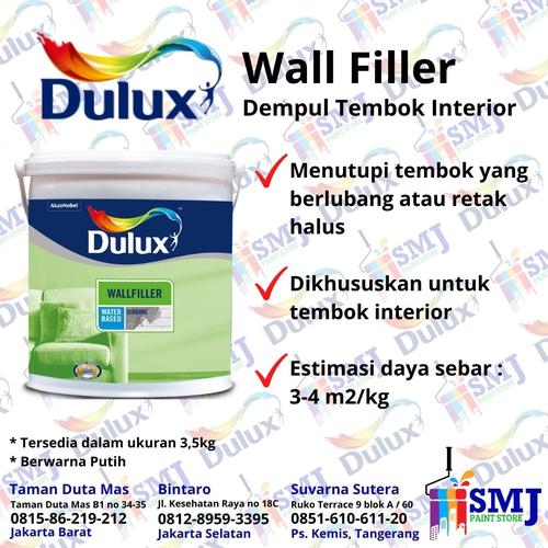 Jual PLAMUR INTERIOR DULUX WALL FILLER (Dempul Interior, Wall Putty) 3 ...