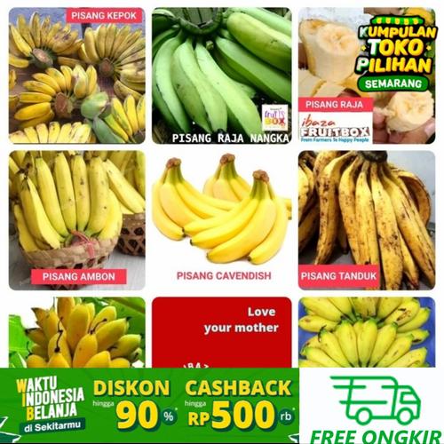 Jual Buah Pisang Cavendish Pisang Ambon Pisang Raja Susu Emas Tanduk ...