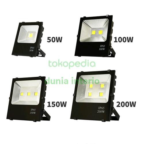 Jual lampu Led flood light wat full cob 100/kap sorot 100w putih ...