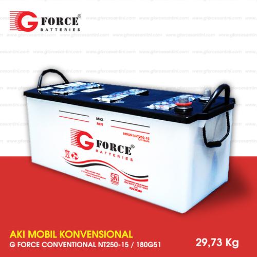 Promo Aki Mobil Gforce Conventional NT250-15 180G51 180AH 12V Baterai Mobil Cicil 0% 3x ...