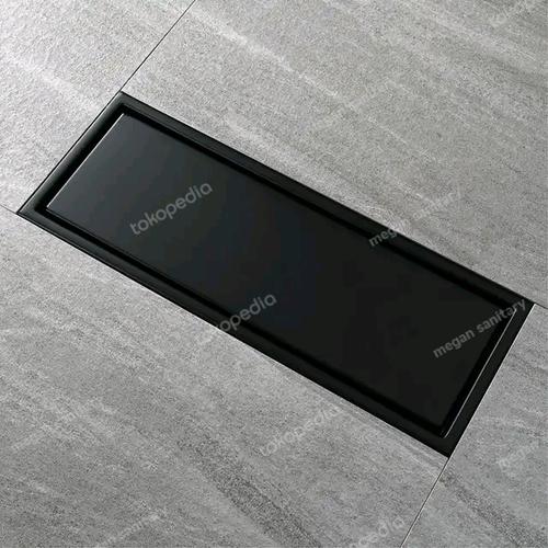 Jual floor drain panjang 40cm lebar 10cm stainless steel sus 304 hitam ...