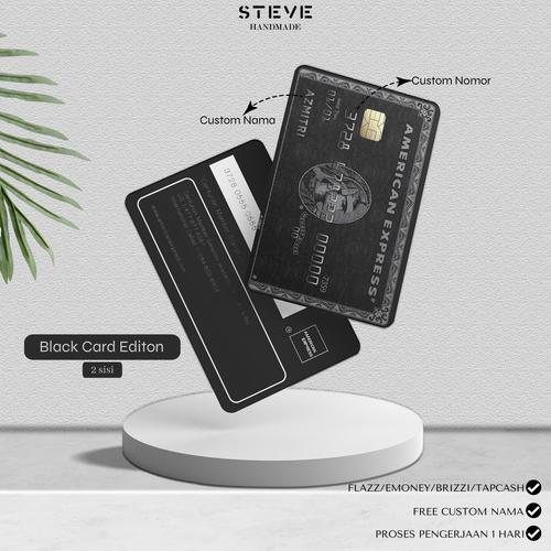 Promo Flazz Gen 2 Emoney Brizzi Tapcash Black Card Custom Nama UV Print ...