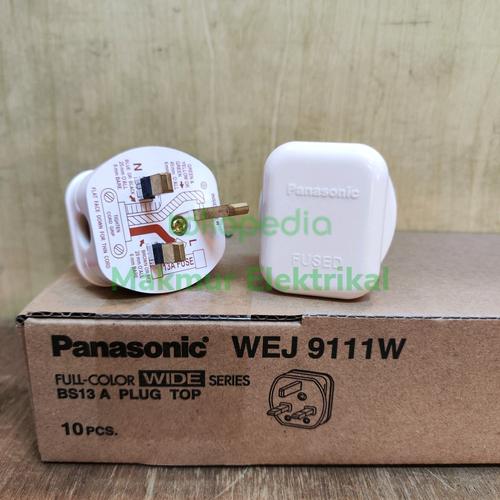 Jual Panasonic steker AC Panasonic WEJ 9111W colokan kaki 3 steker kaki ...