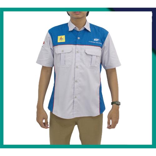 Jual Kemeja Seragam PLN SIP BUMN Lengan Pendek Custom Bordir Satuan ...