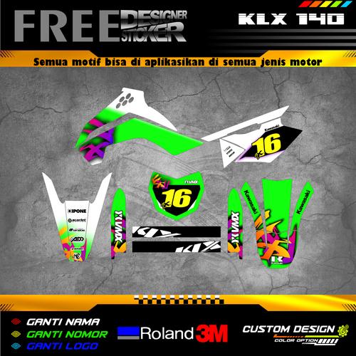 Jual Decal Stiker KLX 140 Full Body Bisa Ganti Nama dan Nomor - STANDAR ...