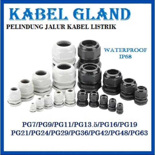 Jual Gland Cable Kabel Gland Waterproof PG25 – PG63 Hitam & Putih ...