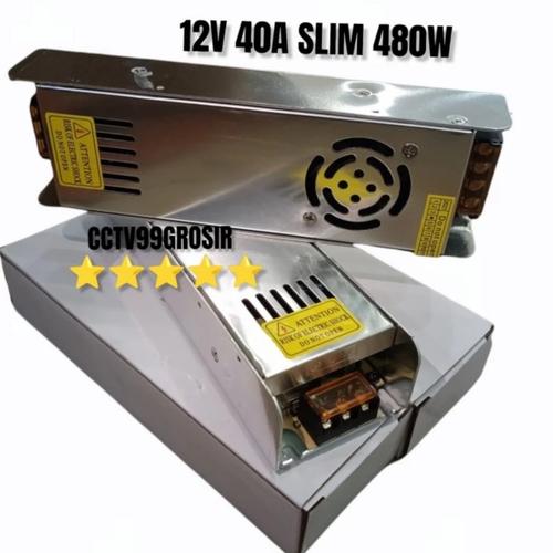 Jual Adaptor Slim 12V 40A Power Supply LED Switching 480W 40 Ampere 12 ...