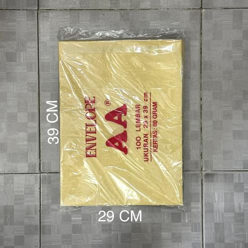 Jual Amplop Coklat Map 29 x 39 CM AA isi 100 Lembar - Kota Medan ...