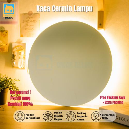 Promo Cermin Dinding Bulat LED Strip Cermin Make Up Wastafel Mirror ...