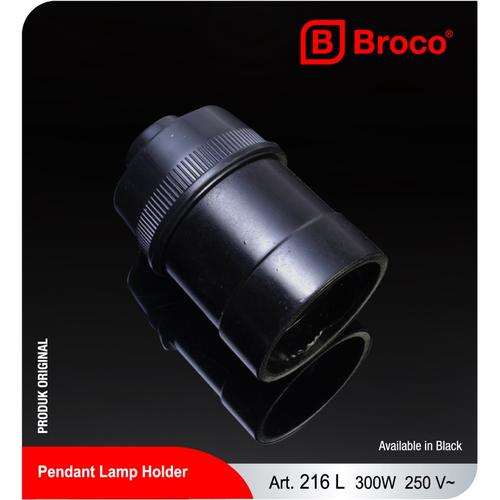 Jual fitting lampu broco hitam gantung 216L lamp holder plafon E27 ...