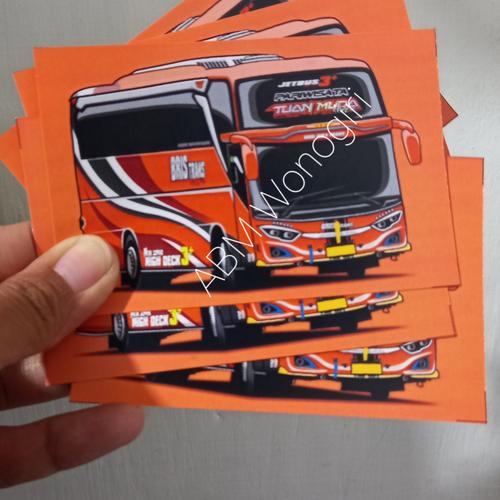 Jual 5 stiker bus sticker bis Bris trans Tuan Muda background orange ...