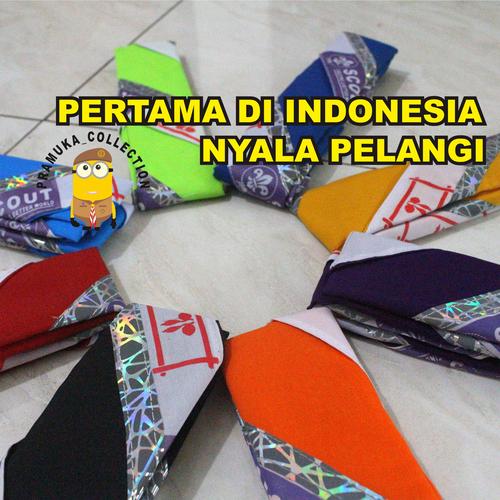 Jual Scraft Pramuka Light Nyala Pelangi Lis logo - Hitam - Kab. Kebumen ...