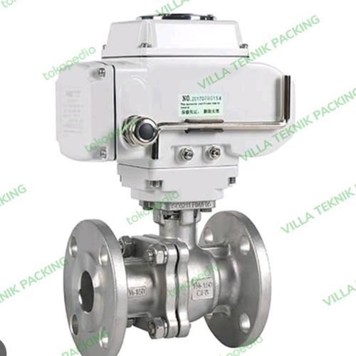 Jual Motorized Electric Actuator Ball Valve Flange 1" inch Stainless ...