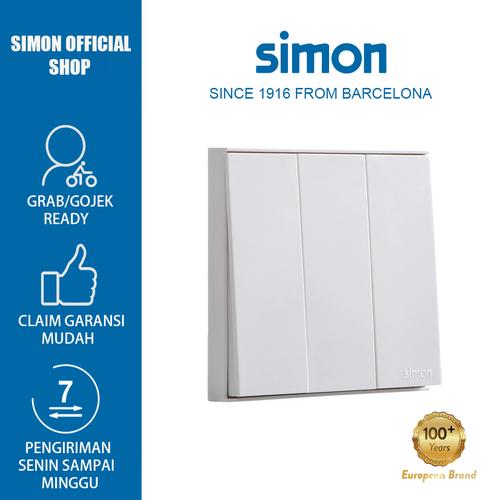 Jual Saklar Engkel Simon E6 3 Gang 1 Way - White - Jakarta Barat - Simon Official Store | Tokopedia