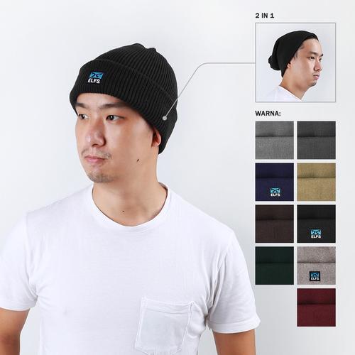 Jual Elfs Active - Topi Kupluk Panjang Rajut Beanie Hat - Maroon - Kota ...