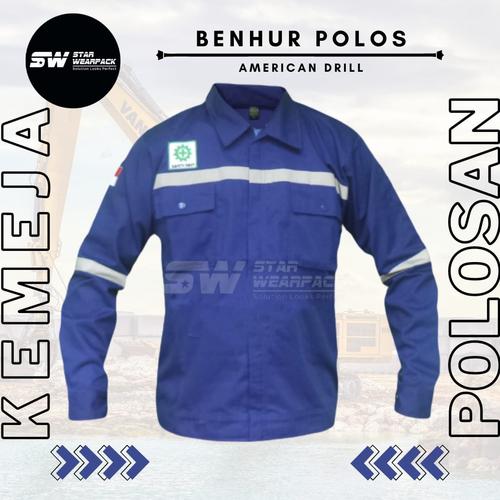 Promo Baju Seragam Kerja Proyek Warna Biru Benhur Polos - BIRU BENHUR ...