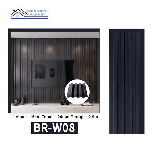 Jual Wall panel WPC BR-W08 Kisi-kisi backdrop TV tebal 2,4cm/lembar ...