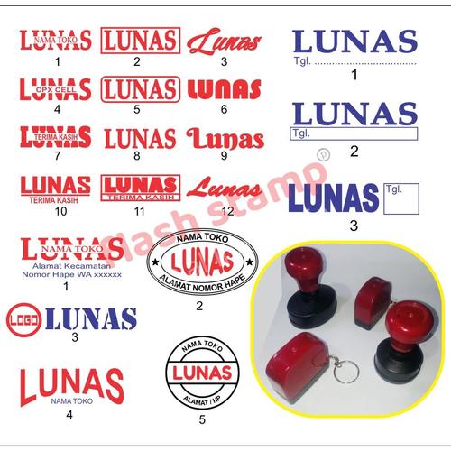 Jual Stempel Lunas Desain Lengkap Warna Flash 2 Warna - Varian 2 - Kota ...