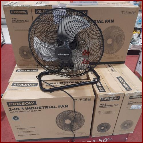 Jual KRISBOW 2 In 1 Kipas Angin Besi Meja Dinding 16" Industrial Fan 55Watt - Kota Tangerang ...