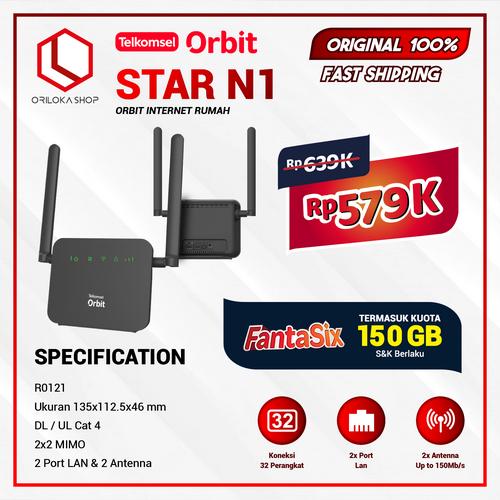 Promo Telkomsel Orbit Star N1 Home Router Wifi Bonus Kuota 150 GB ...