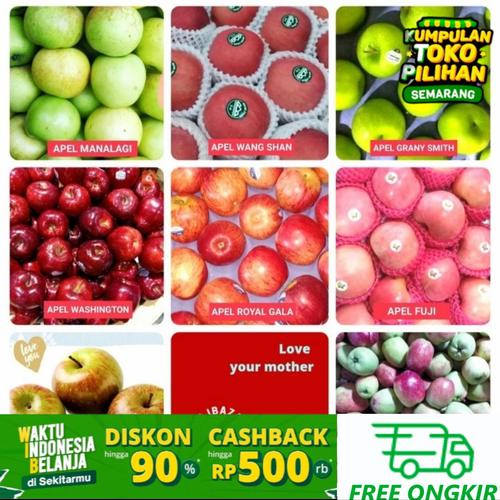 Promo Buah Apel Fuji Wangshan Washington Granysmith Apel Malang ...