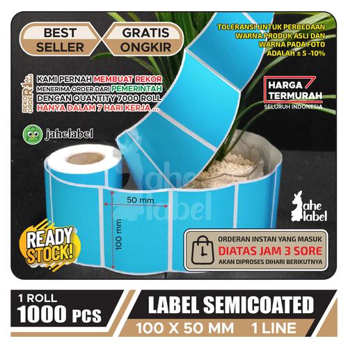 Jual LABEL STIKER BARCODE 100X50 MM SEMICOATED 10X5 CM KUNING 1000 PCS ...