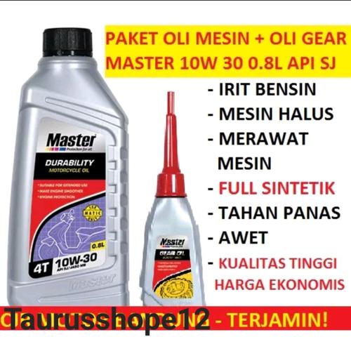 Jual Paket Oli Master Matic Durabilty 10W30 + Oil Gear Scooter Matic 120ml - Jakarta Barat ...