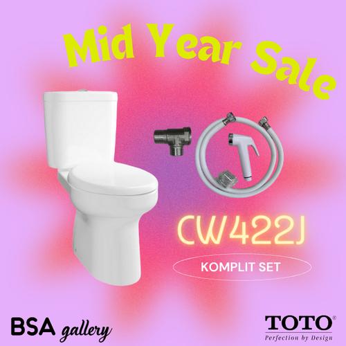 Jual KLOSET DUDUK TOTO CW422J KOMPLIT SET / KLOSET TOTO 422 + JET ...